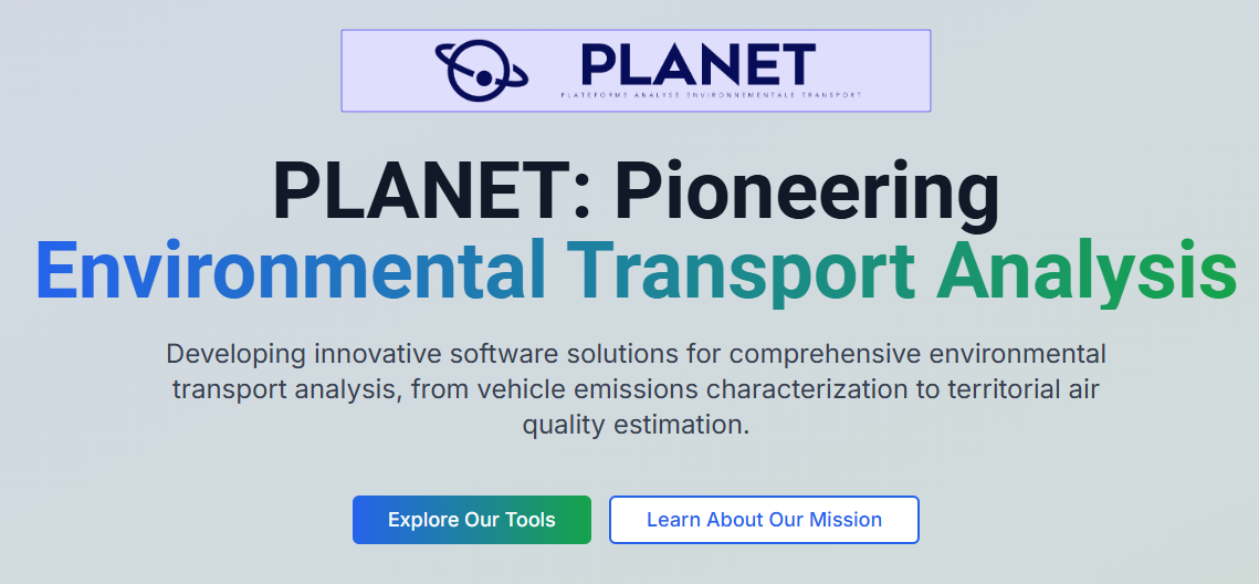 PLANET Program | Environmental Transport Analysis Solutions
